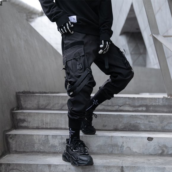 Niepce Inc | Pants | Mens Techwear Cyberpunk Matte Black Joggers ...